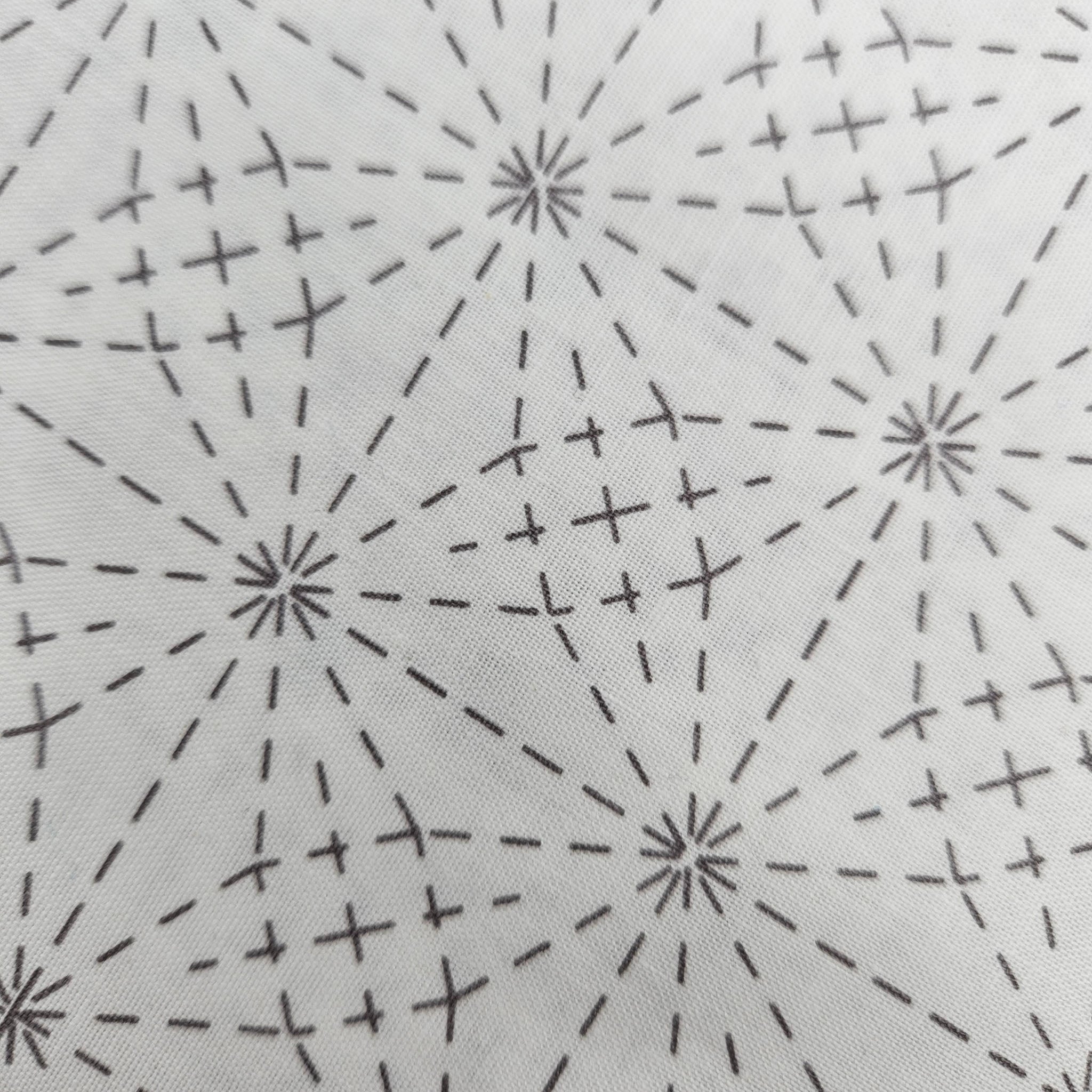 Flower Starburst: White and Grey Quilting Fabric by Riley Blake Design ...