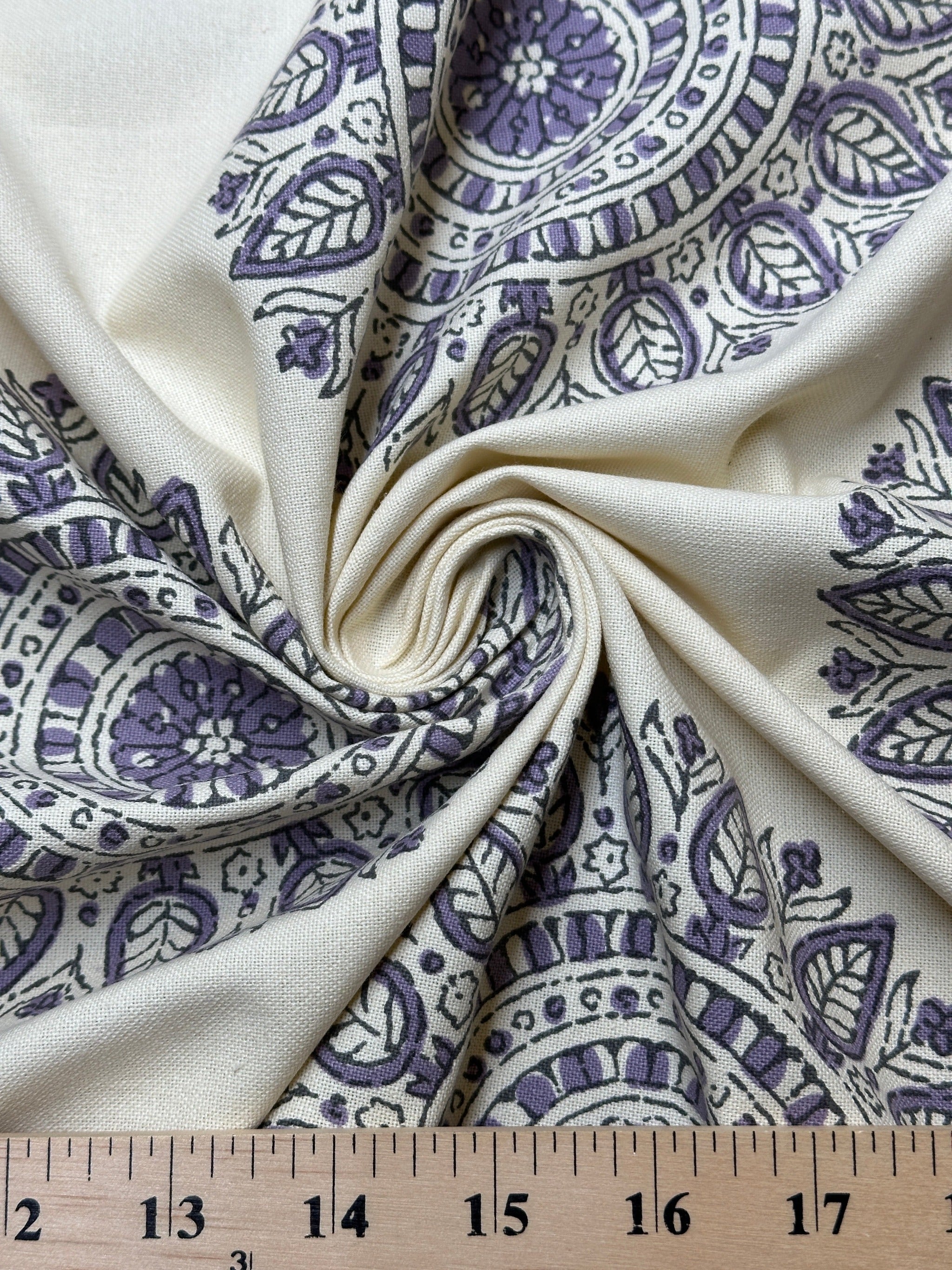 Laura & Kiran - Chakra - Grape - Upholstery/Drapery Cotton Fabric - 56 ...