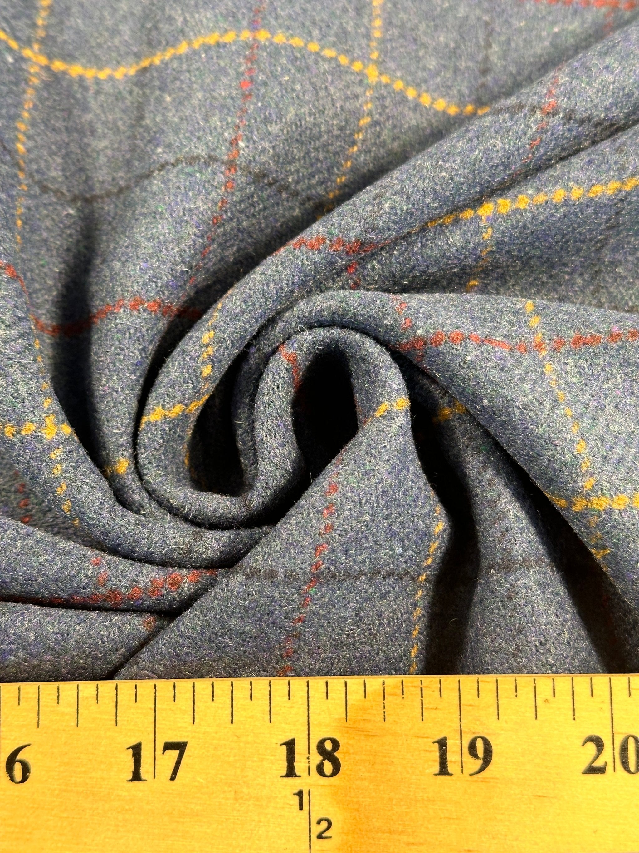 Harris Tweed - Melton Wool Blend - 58" Wide - 50% Wool 50% Poly, marin ...