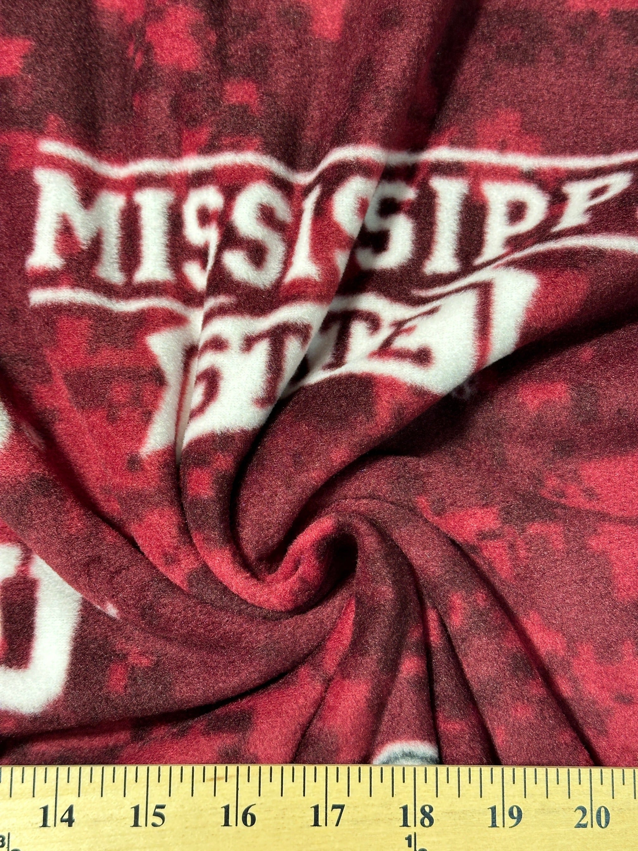 Mississippi State University - MSU Bulldogs - Fleece Fabric - 58/60" W ...