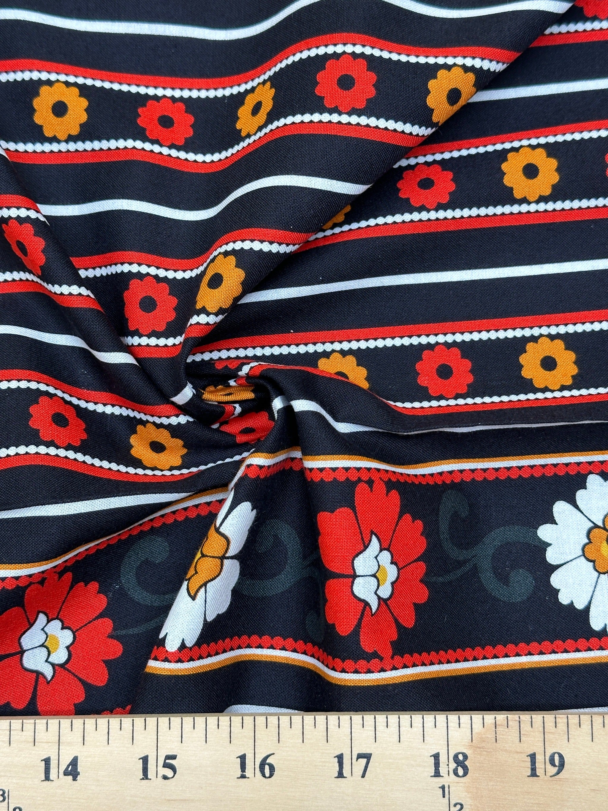 Robert Kaufman Double Print on Black Cotton Fabric - 44/45" Wide - 100 ...