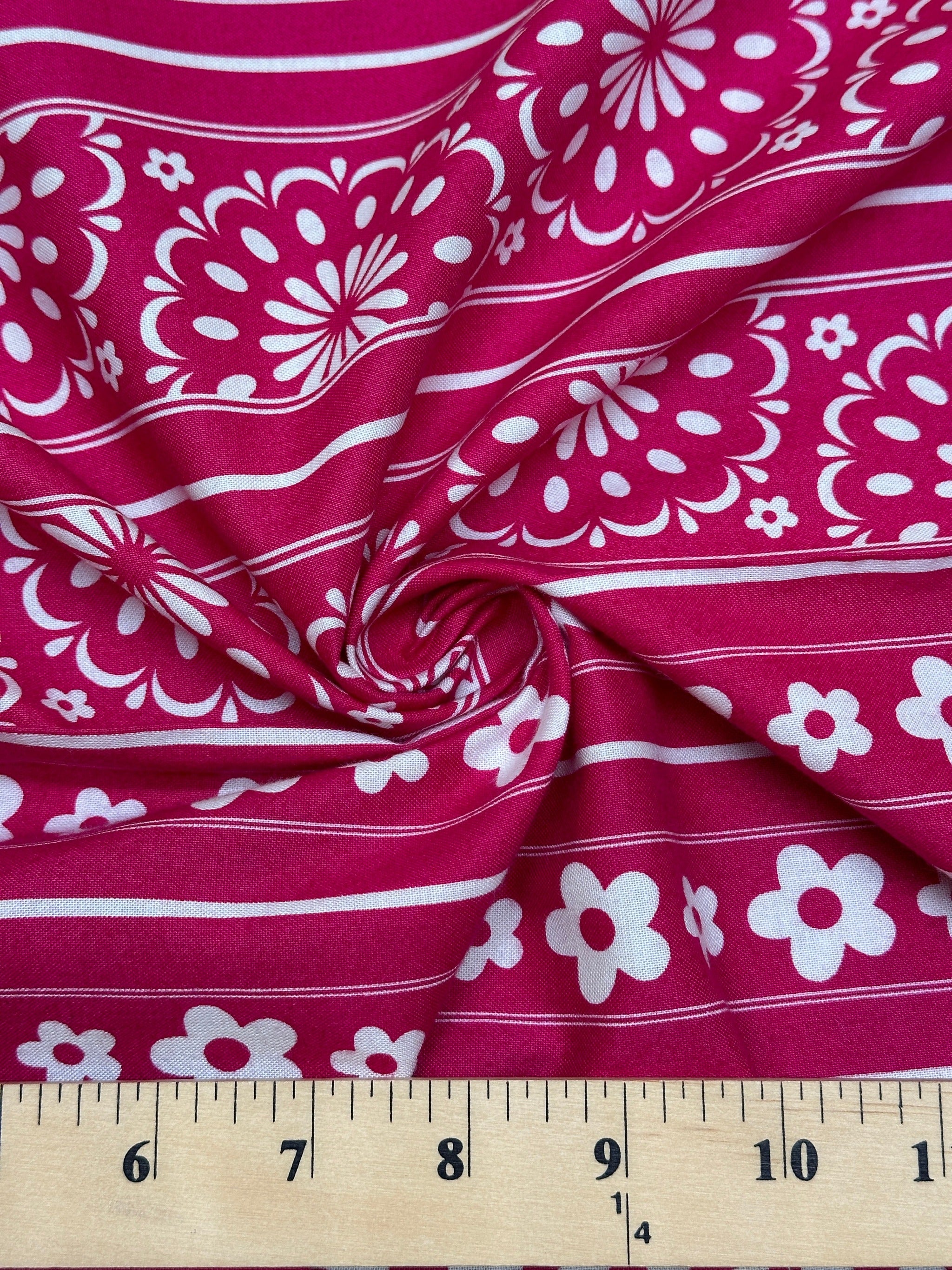 Robert Kaufman - Double Print Pattern on Red Cotton Fabric - 44/45" Wi ...