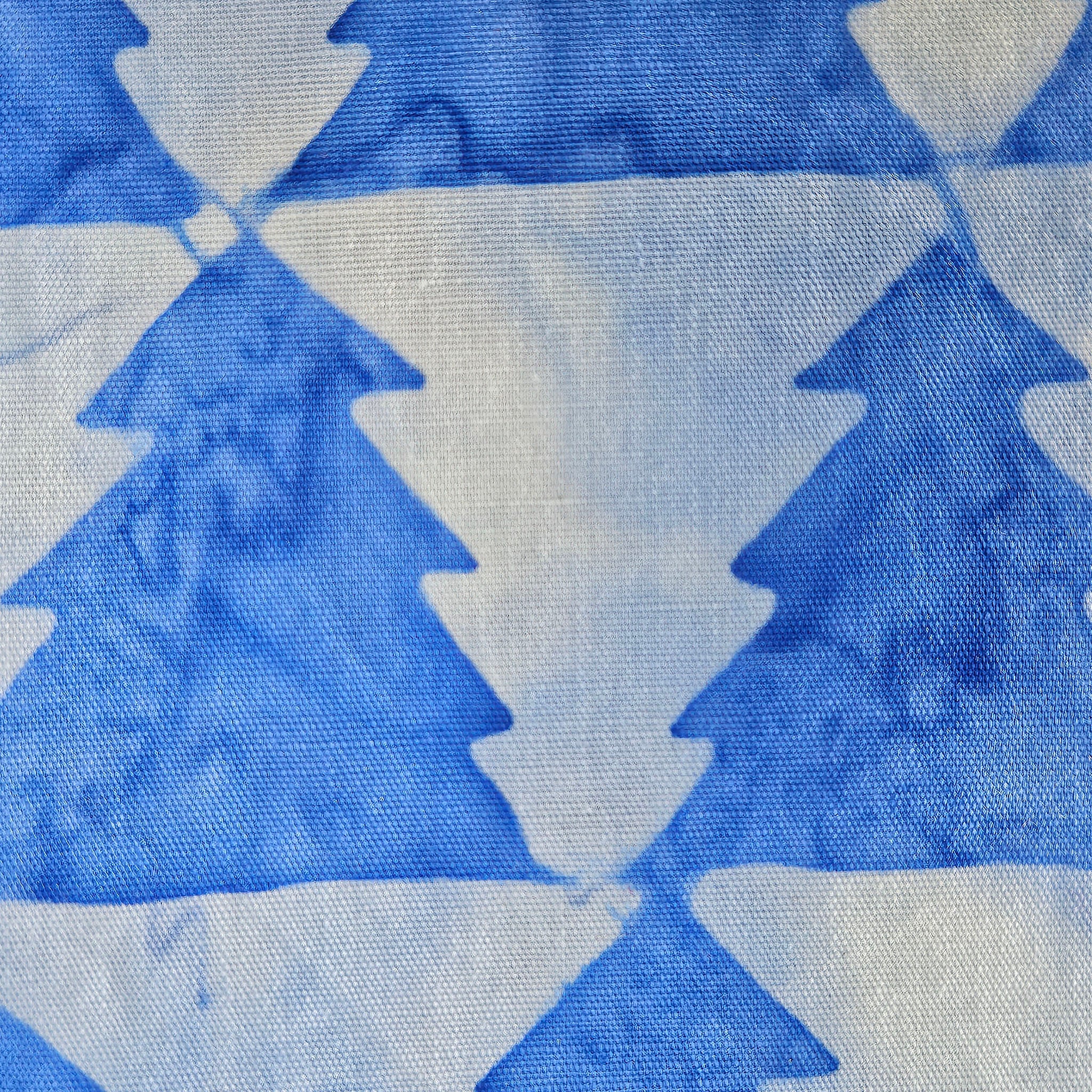 Sky Blue Triangle Trees: Blue and White Quilting Fabric by Island Bati ...